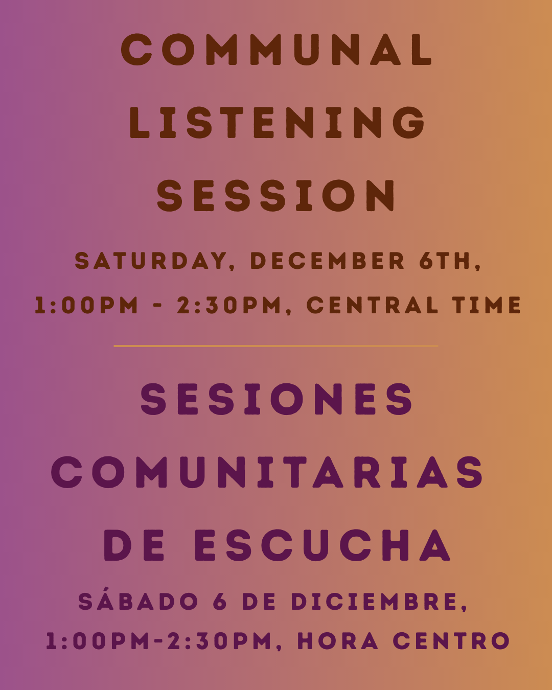 Communal Listening Session - Emerging Curators Institute